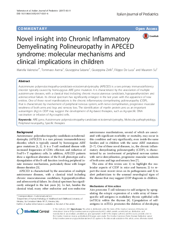 (PDF) Novel insight into Chronic Inflammatory Demyelinating ...
