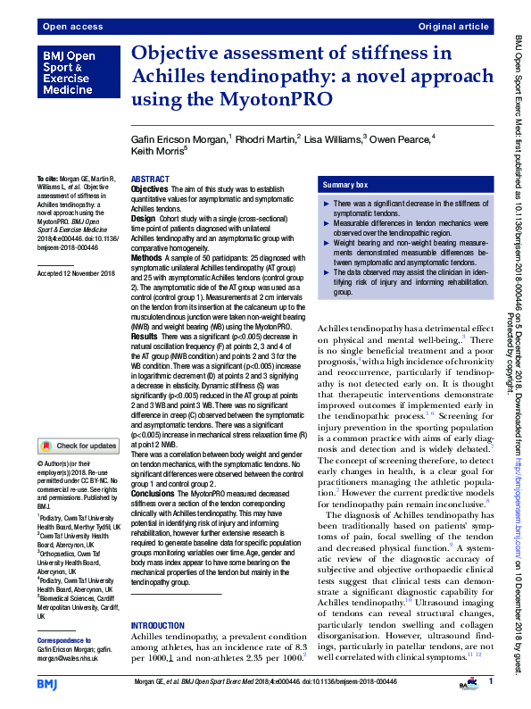 (PDF) Biomechanical Parameters of Muscles, Objective Assessment Using ...