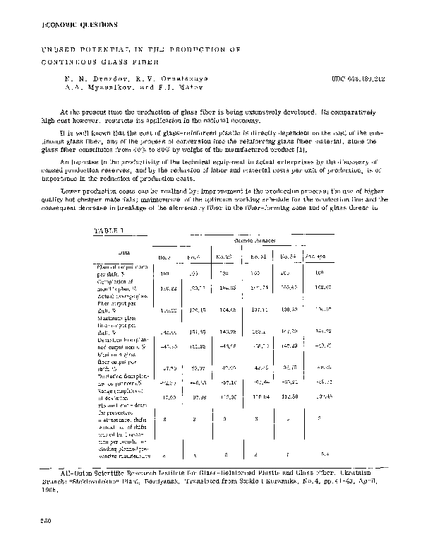 (PDF) Unused potential in the production of continuous glass fiber