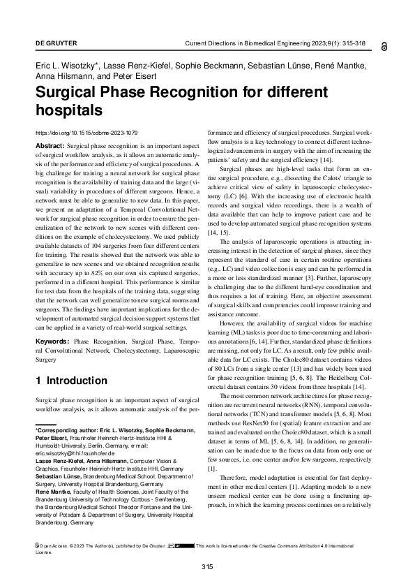(PDF) Surgical Phase Recognition for different hospitals
