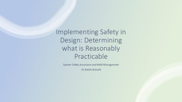 (PDF) Implementing Safety in Design: Determining what is Reasonably ...