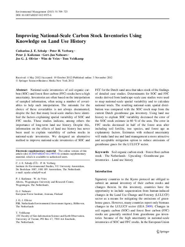(PDF) Improving National-Scale Carbon Stock Inventories Using Knowledge ...