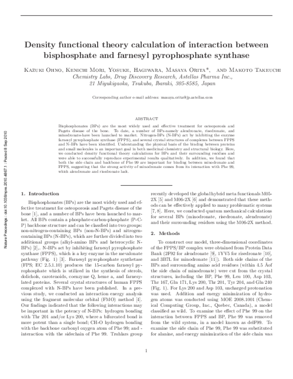(PDF) Density Functional Theory Calculation of Intermolecular Interaction in Alginate Dimer ...