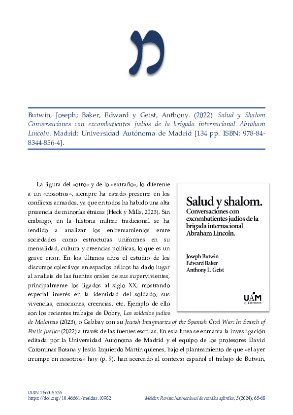 (PDF) Butwin, Joseph; Baker, Edward y Geist, Anthony. (2022). Salud y ...