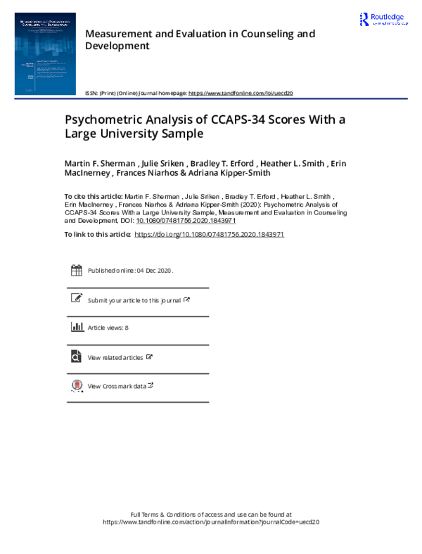 (PDF) Psychometric Analysis of CCAPS-34 Scores With a Large University ...
