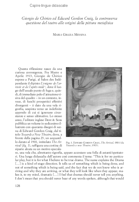 (PDF) Giorgio de Chirico ed Edward Gordon Craig