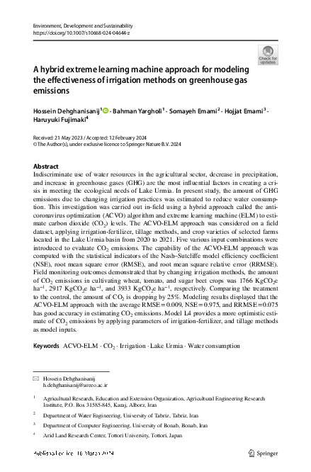 (PDF) A hybrid extreme learning machine approach for modeling the effectiveness of irrigation ...