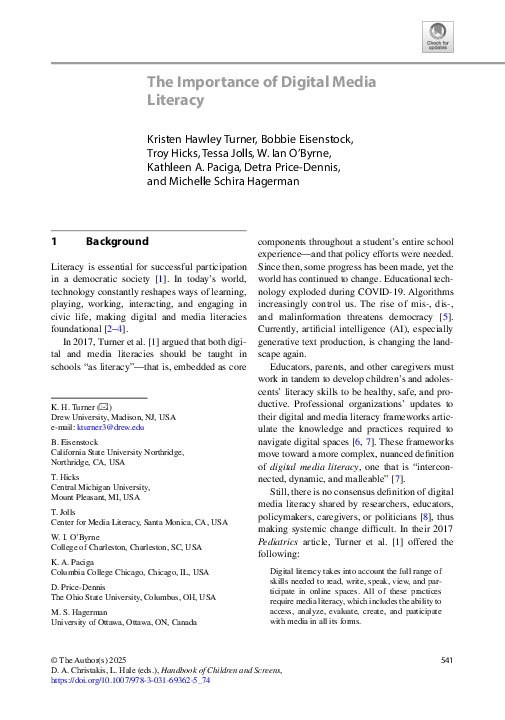 (PDF) The Importance of Digital Media Literacy