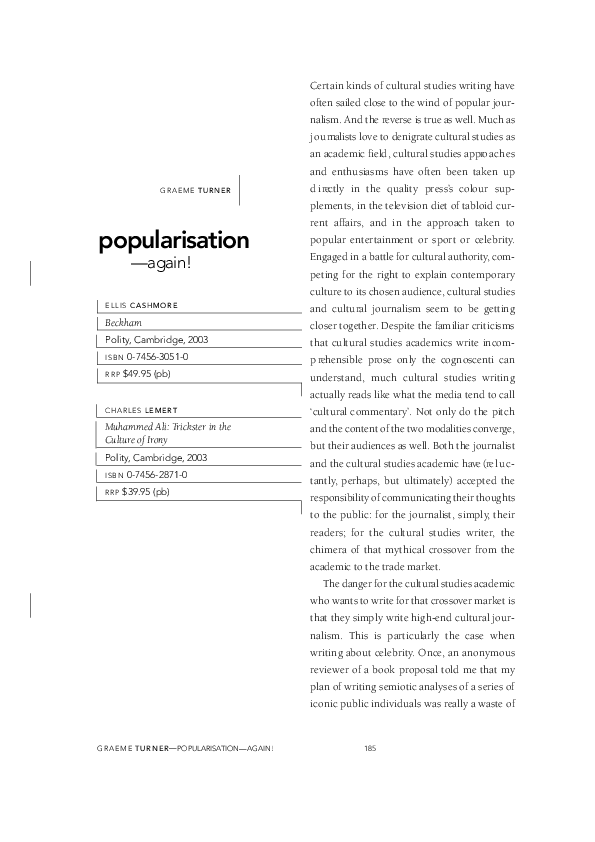 (PDF) Popularisation– again!