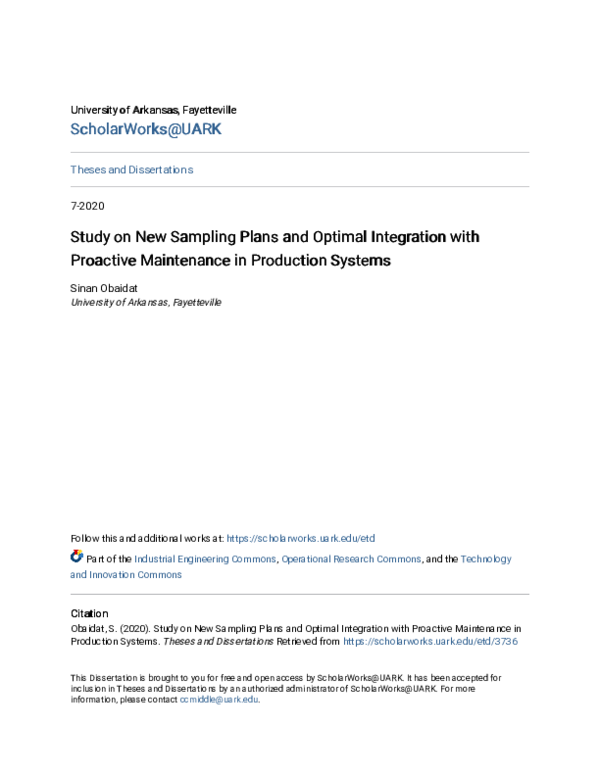 (PDF) Study on New Sampling Plans and Optimal Integration with ...
