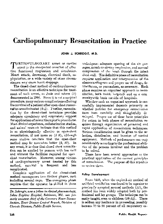 (PDF) Cardiopulmonary Resuscitation in Practice