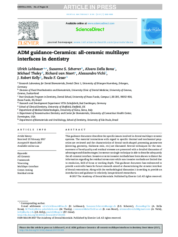 (PDF) ADM guidance-Ceramics: all-ceramic multilayer interfaces in dentistry