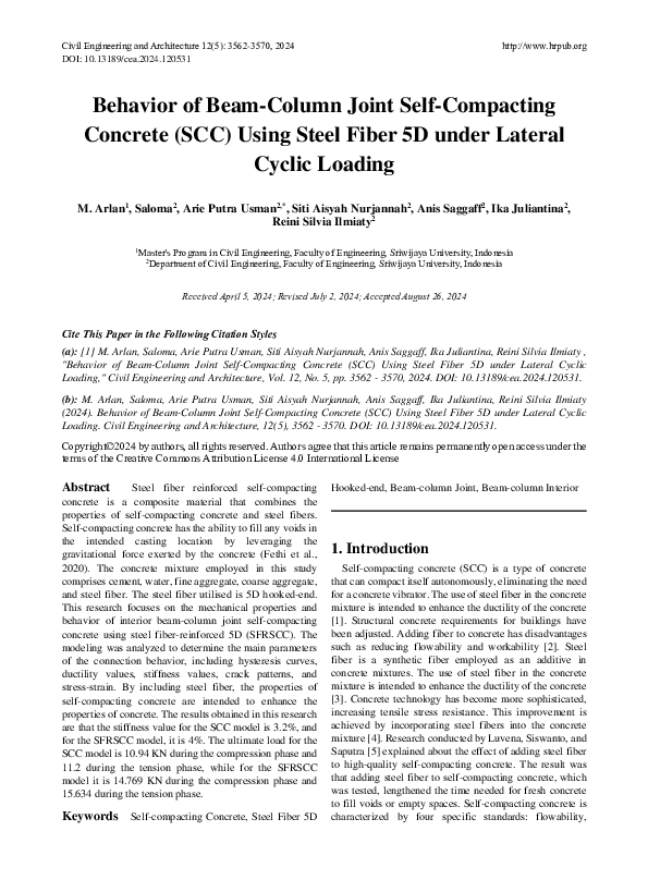 (PDF) Behavior of Beam-Column Joint Self-Compacting Concrete (SCC ...