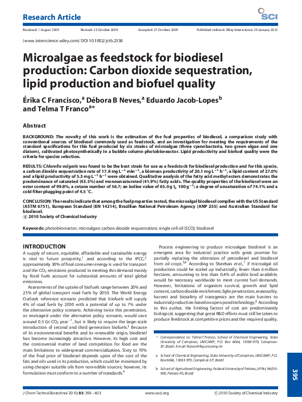 (PDF) Microalgae as feedstock for biodiesel production under ultrasound treatment – A review