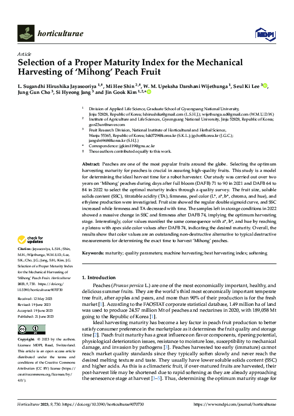(PDF) Selection of a Proper Maturity Index for the Mechanical ...