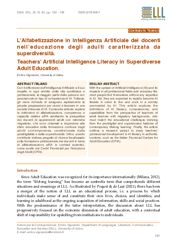 (PDF) Teachers' Artificial Intelligence Literacy in Superdiverse Adult Education