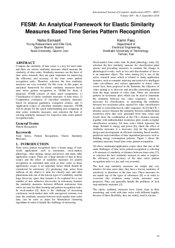 (PDF) FESM: An Analytical Framework for Elastic Similarity Measures Based Time Series Pattern ...