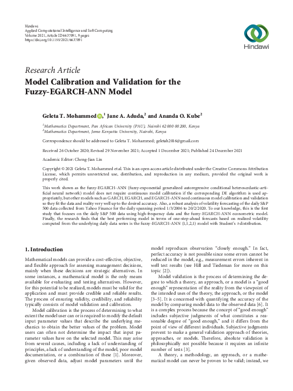 (PDF) Fuzzy-EGARCH-ANN Model for S&P 500 Forecasting