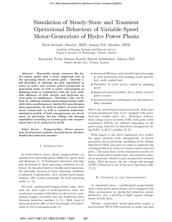 (PDF) Simulation of steady-state and transient operational behaviour of variable-speed motor ...
