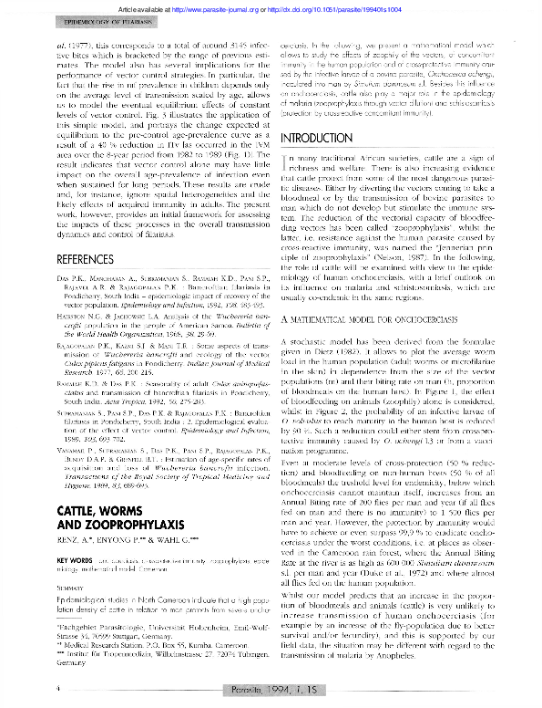 (PDF) Cattle, worms and zooprophylaxis | Alfons Renz - Academia.edu