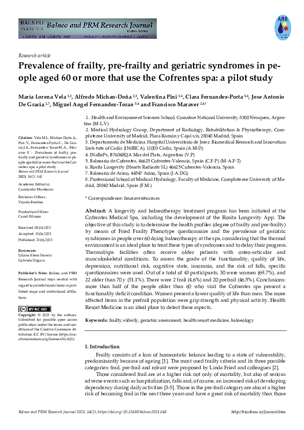 (PDF) Prevalence of frailty, pre-frailty and geriatric syndromes in pe ...