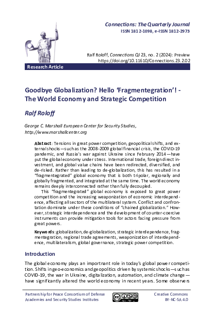 Goodbye Globalization? Hello ‘Fragmentegration’! - The World Economy ...