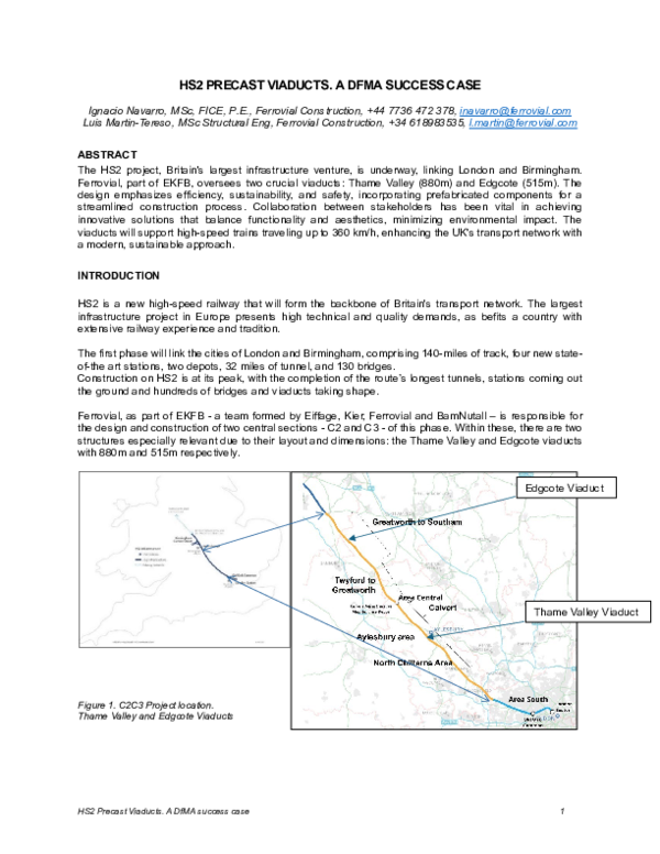 (PDF) HS2 PRECAST VIADUCTS. A DFMA SUCCESS CASE