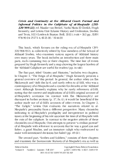 (PDF) Crisis and Continuity at the Abbasid Court: Formal and Informal ...