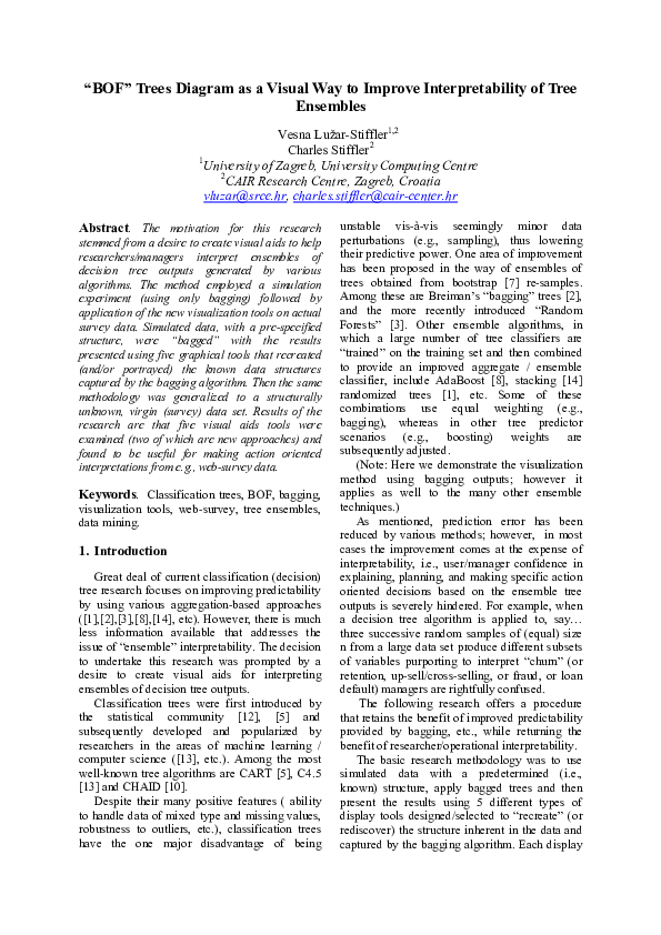 (PDF) “BOF” Trees Diagram as a Visual Way to Improve Interpretability of Tree Ensembles | Vesna ...