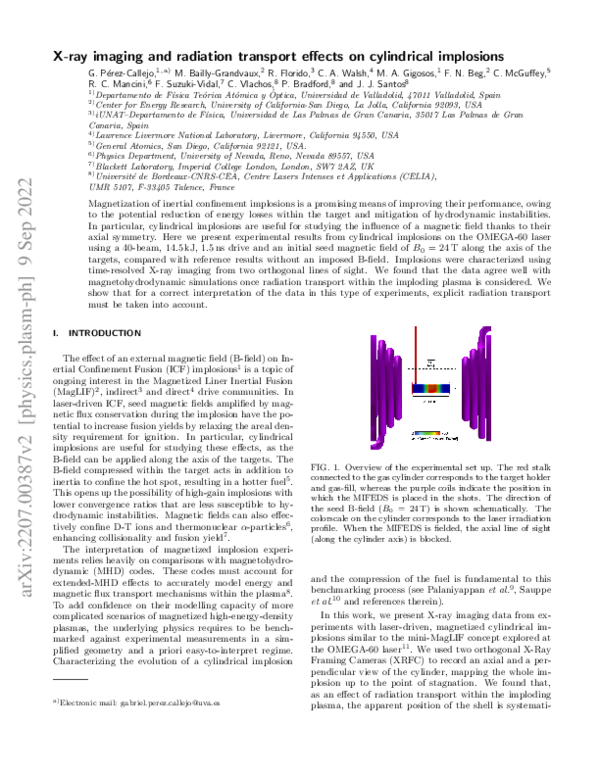 (PDF) X-ray imaging and radiation transport effects on cylindrical ...