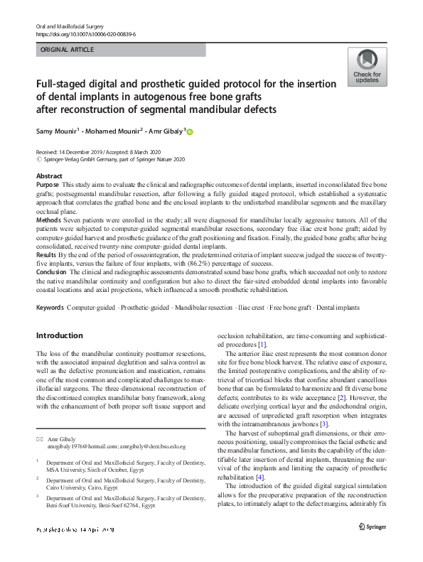 (PDF) Full-staged digital and prosthetic guided protocol for the insertion of dental implants in ...