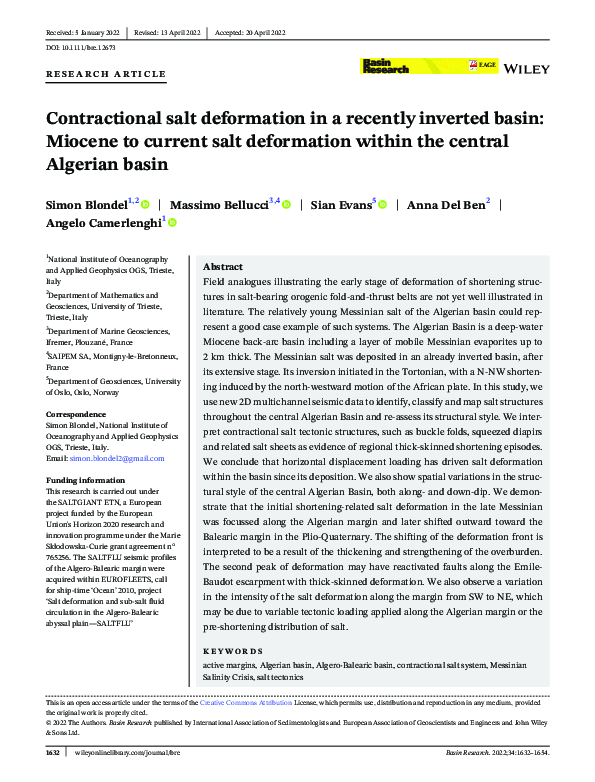 (PDF) Contractional salt deformation in a recently inverted basin ...