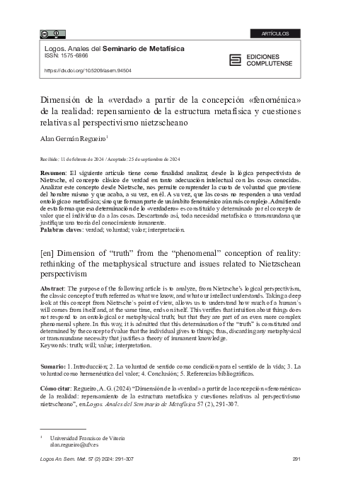 (PDF) Dimensión de la «verdad» a partir de la concepción «fenoménica» de la realidad ...