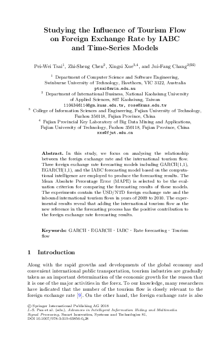 (PDF) Studying the Influence of Tourism Flow on Foreign Exchange Rate ...