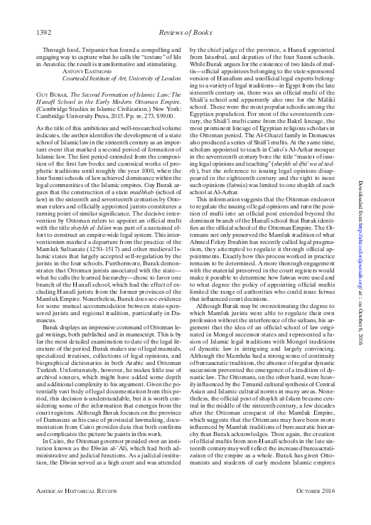 (PDF) Sabra review of Guy Burak. The Second Formation of Islamic Law ...