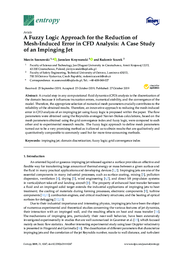 (PDF) A Fuzzy Logic Approach for the Reduction of MeshInduced Error in ...