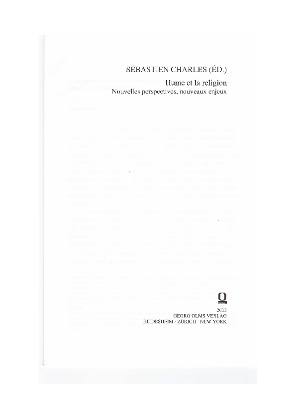 (PDF) Eva, Luiz - Hume lecteur de Ciceron dans les Dialogues