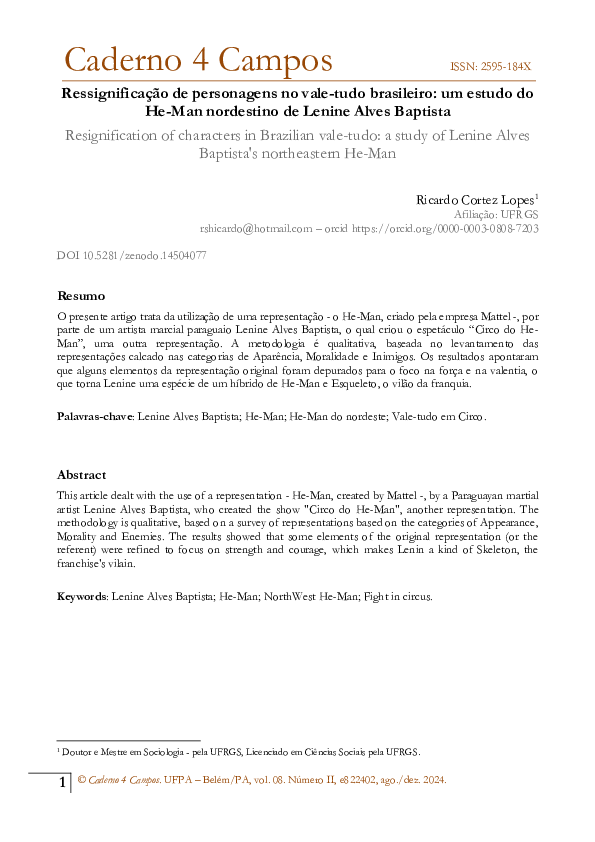 (PDF) Ressignificação de personagens no vale-tudo brasileiro: um estudo ...