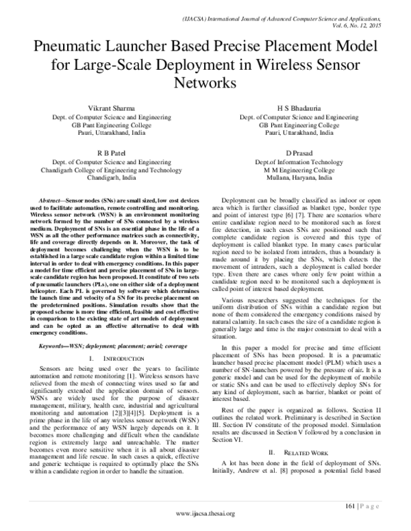 (PDF) Pneumatic Launcher Based Precise Placement Model for Large-Scale Deployment in Wireless ...