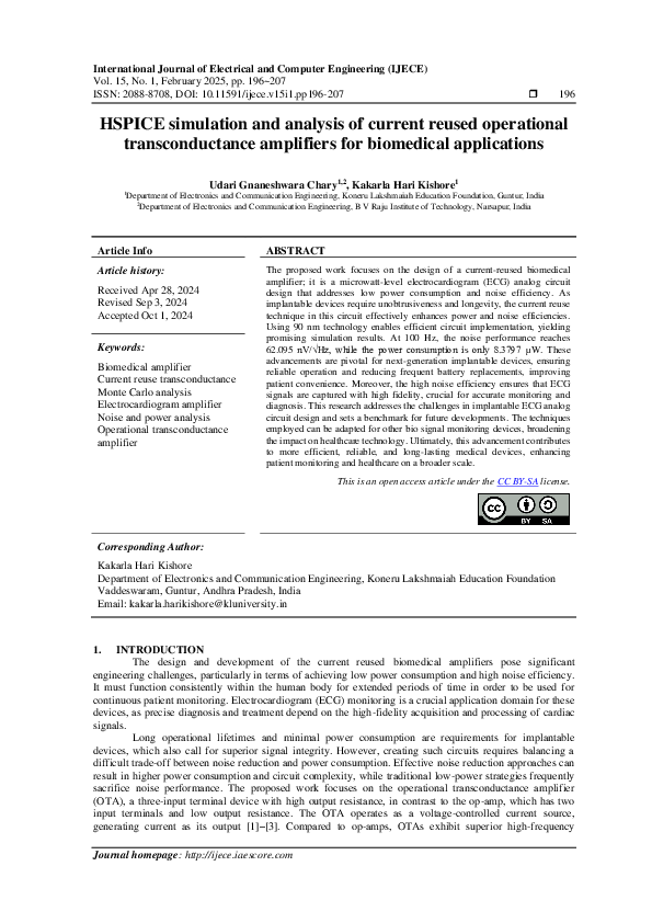 (PDF) HSPICE simulation and analysis of current reused operational transconductance amplifiers ...