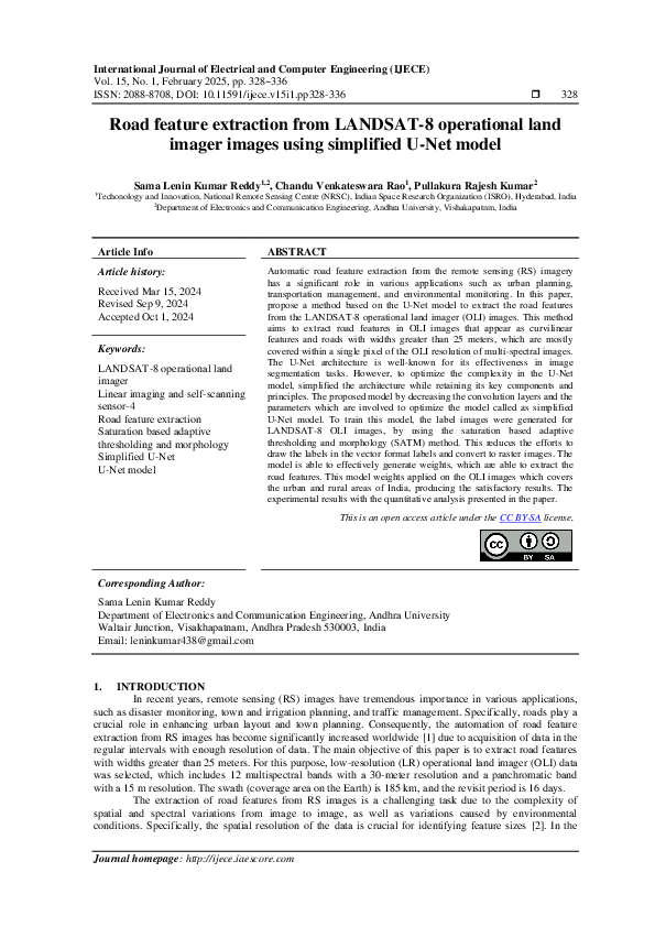(PDF) Road feature extraction from LANDSAT-8 operational land imager ...