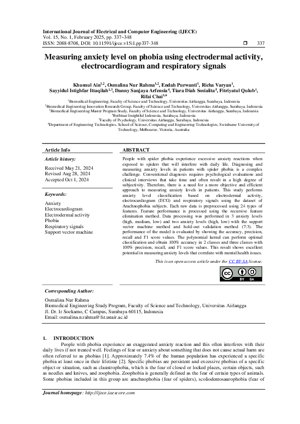 (PDF) Measuring anxiety level on phobia using electrodermal activity ...