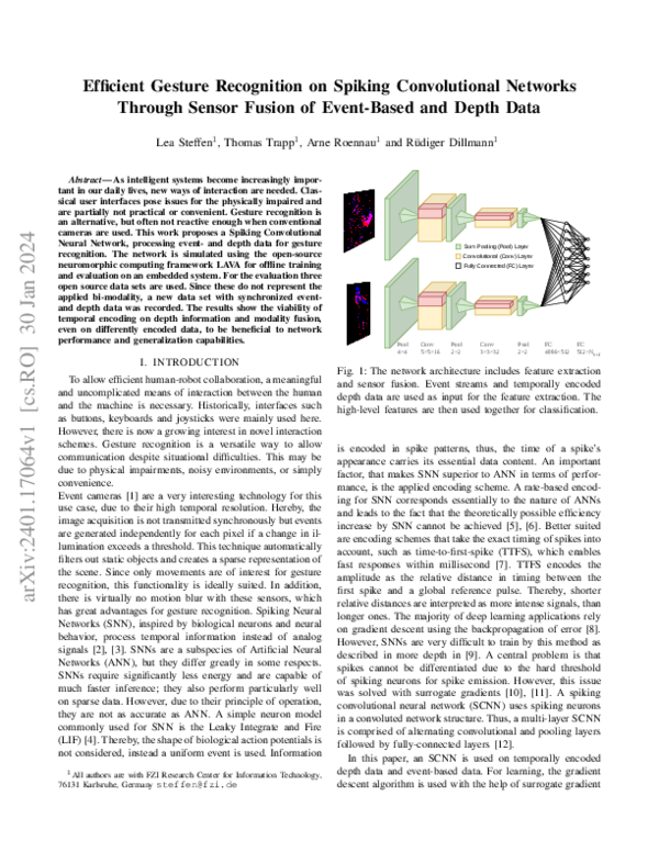 (PDF) Efficient Gesture Recognition on Spiking Convolutional Networks Through Sensor Fusion of ...