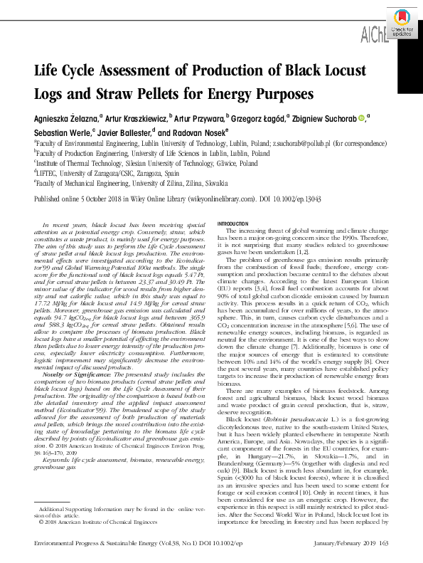 (PDF) Life cycle assessment of production of black locust logs and ...