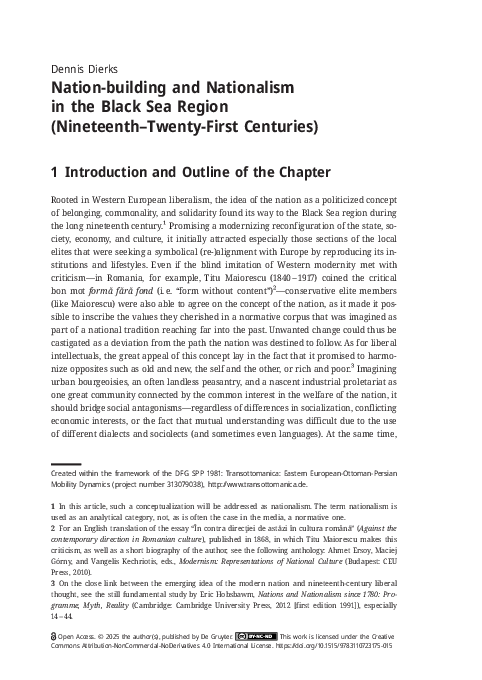 (PDF) Nation-building and Nationalism in the Black Sea Region ...