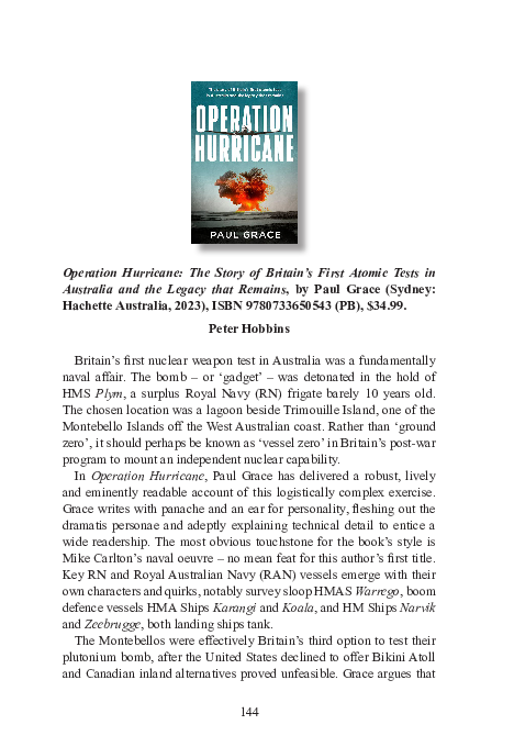 (PDF) Operation Hurricane: The Story of Britain's First Atomic Tests in ...