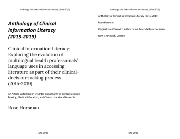 (PDF) Clinical Information Literacy Anthology