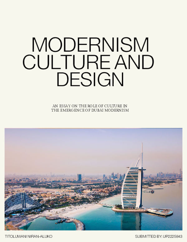 (PDF) Tito Essay on Modernism