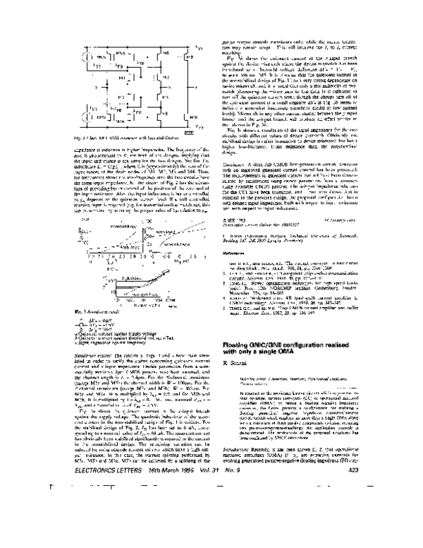 (PDF) Single OMA for Floating GNIC/GNII Configurations