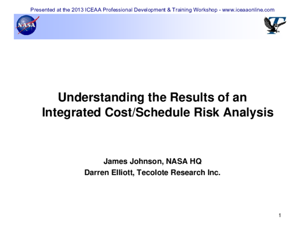 (PDF) Understanding the Results of an Integrated Cost/Schedule Risk ...